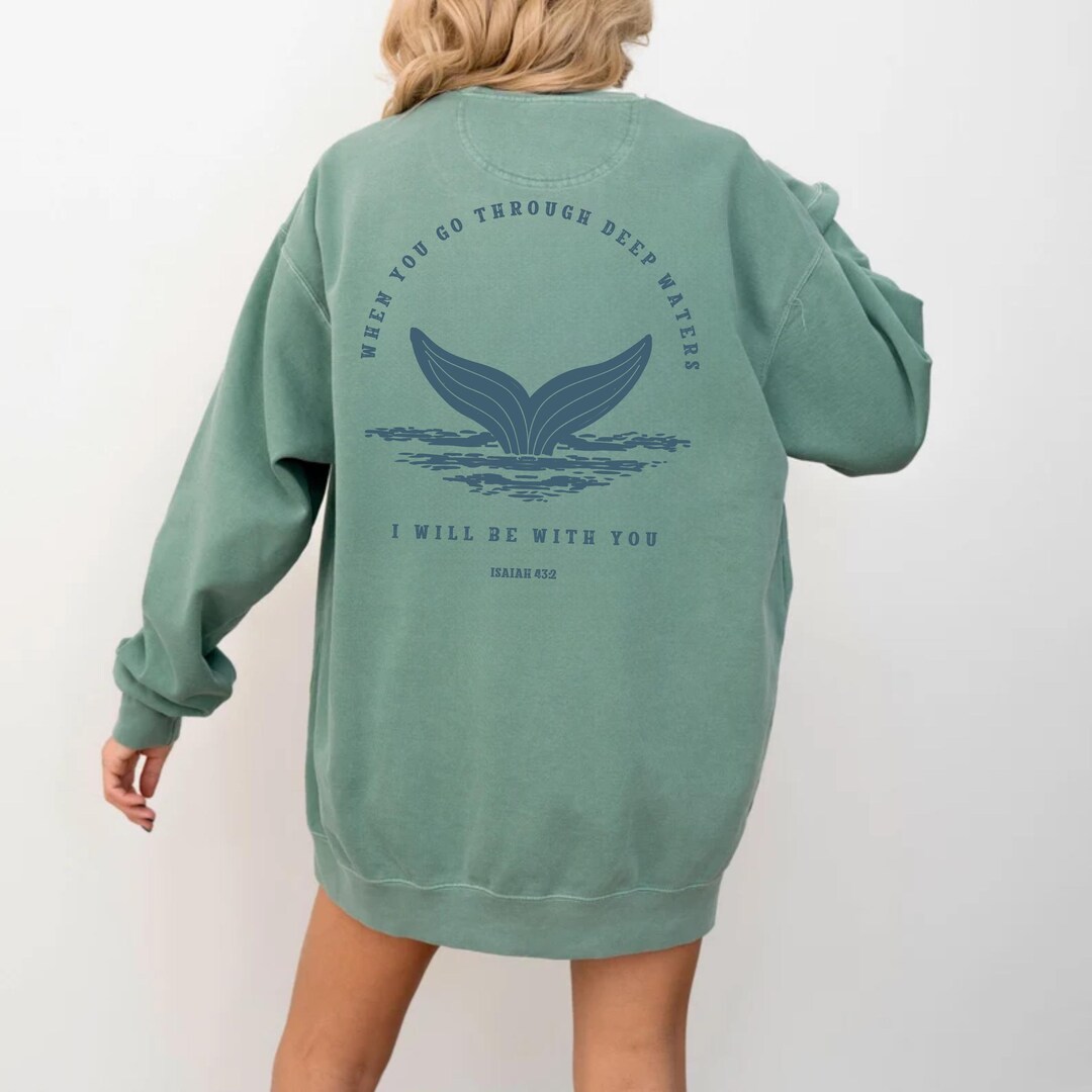 Whale Shark Hoodie Beachy Sweatshirt Jesus Hoodie Christian Crewneck ...