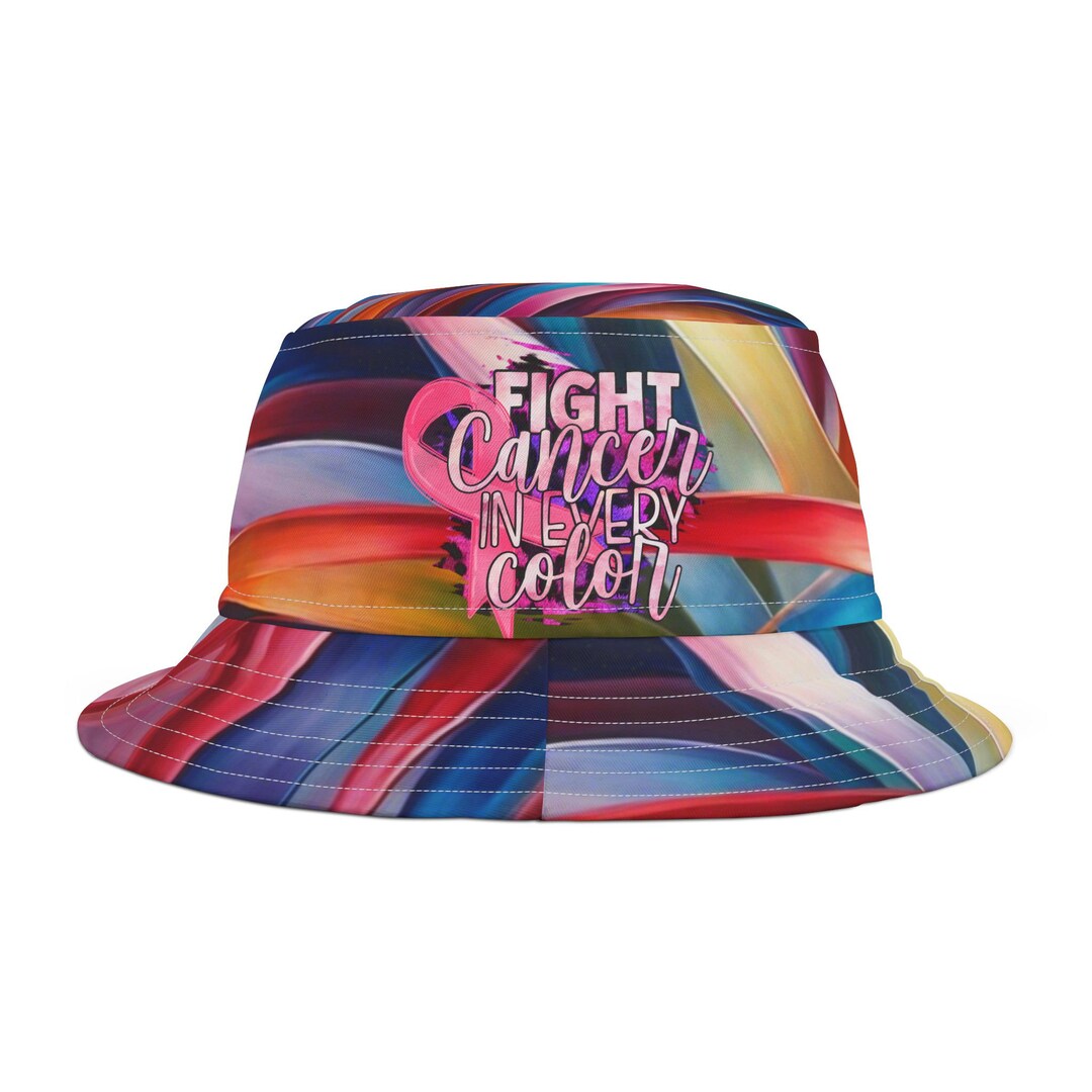 Cancer Awareness Bucket Hat fight Cancer in All Colors - Etsy