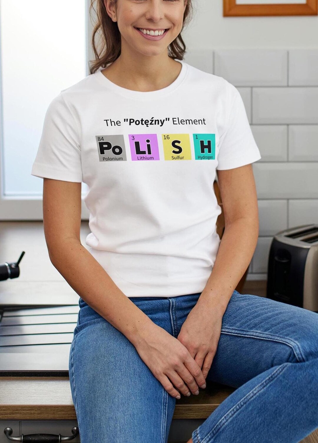 Periodic Table Shirt Polish T-shirt Science Teacher Gift College T ...