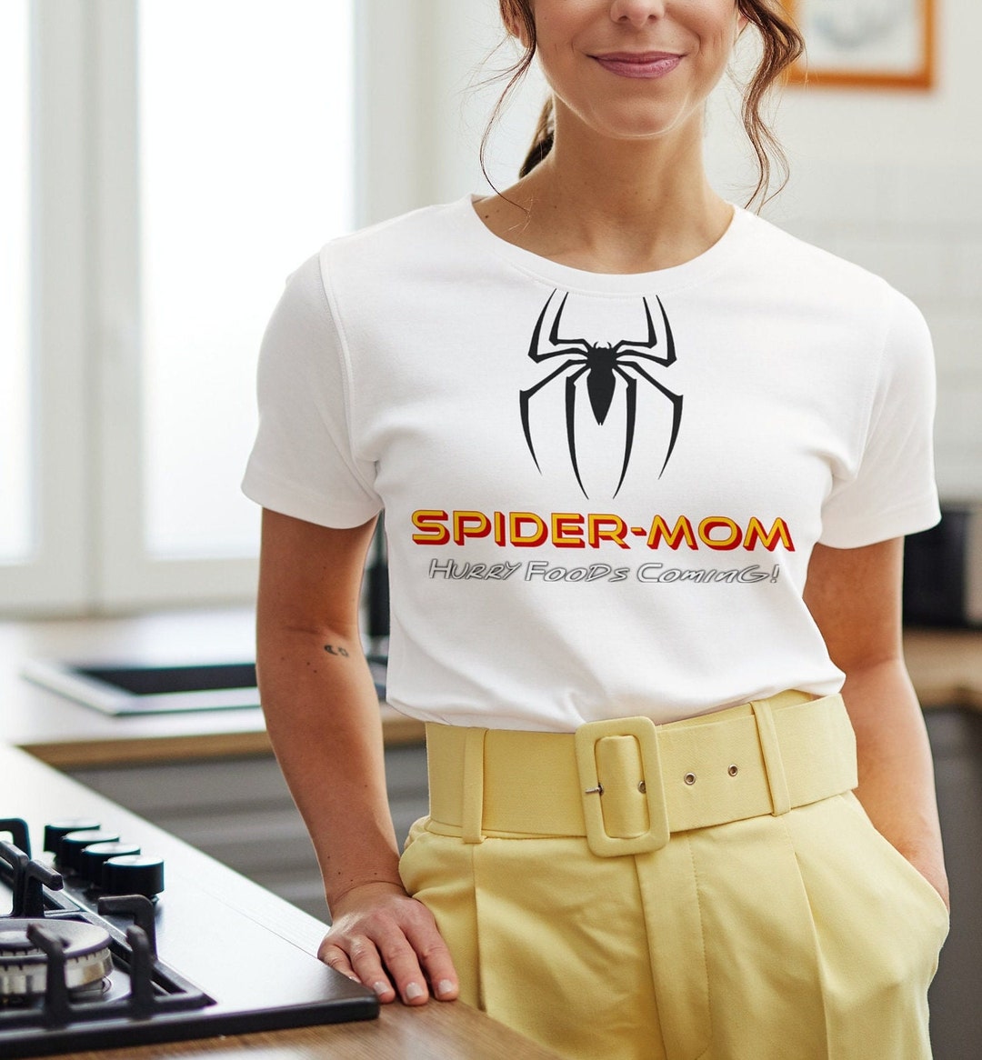 Ladies Spider-mum T Shirt Funny Mum Mothers Day Spiderman Disneyland ...