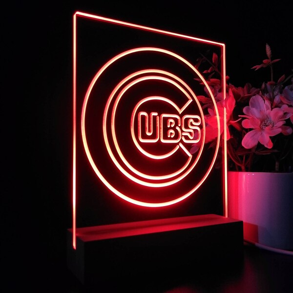 Chicago Cubs Led Sign - Etsy