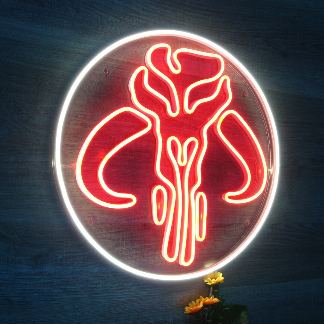 MANDALORIAN SKULL Mythosaur LED Neon Sign Light This is the - Etsy