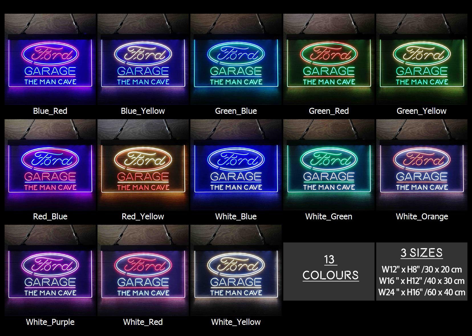 Custom Ford LED Neon Sign Light Custom Garage Sign Mechanic - Etsy