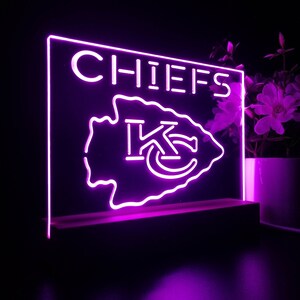 Kansas City Chiefs Personalized Night Light LED Neon Sign - Etsy
