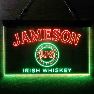 Jameson Irish Whiskey Bar LED Neon Sign Light Beer Bar Wall - Etsy