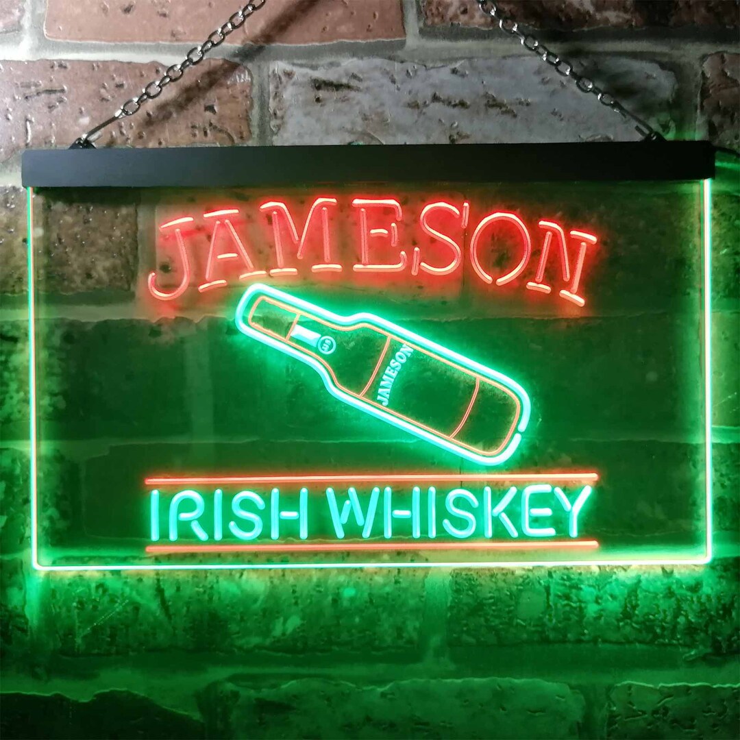 Jameson Irish Whiskey Bar LED Neon Sign Light Beer Bar Wall - Etsy