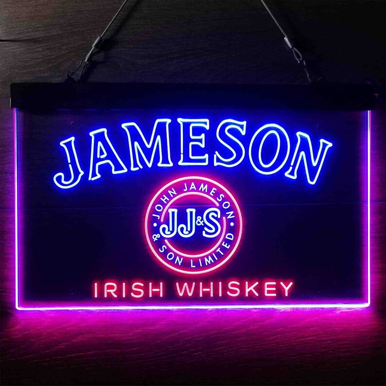 Jameson Irish Whiskey Bar LED Neon Sign Light Beer Bar Wall - Etsy