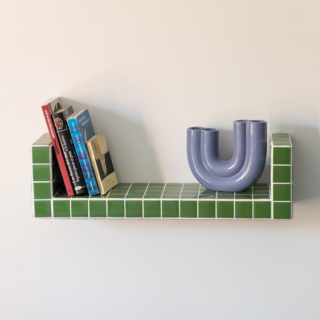 Modern Floating Tile Shelf -custom Crafted Ceramic Tile Shelf ...