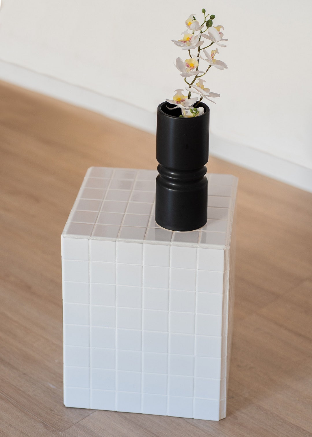 Cube Made of Tiles, Coffee Table, Tiled Cube, Furniture for Small ...