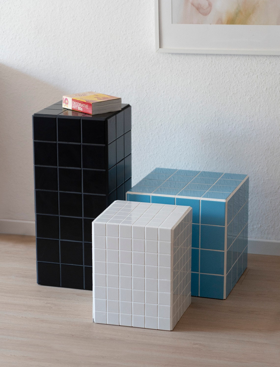 Tiled Plinth Mosaic Totem Column Made of Tiles Furniture to - Etsy