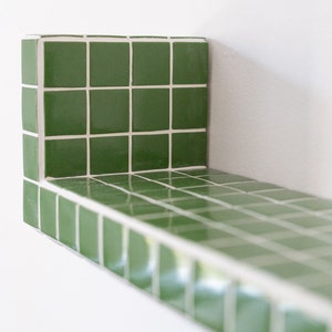 Modern Floating Tile Shelf -custom Crafted Ceramic Tile Shelf ...