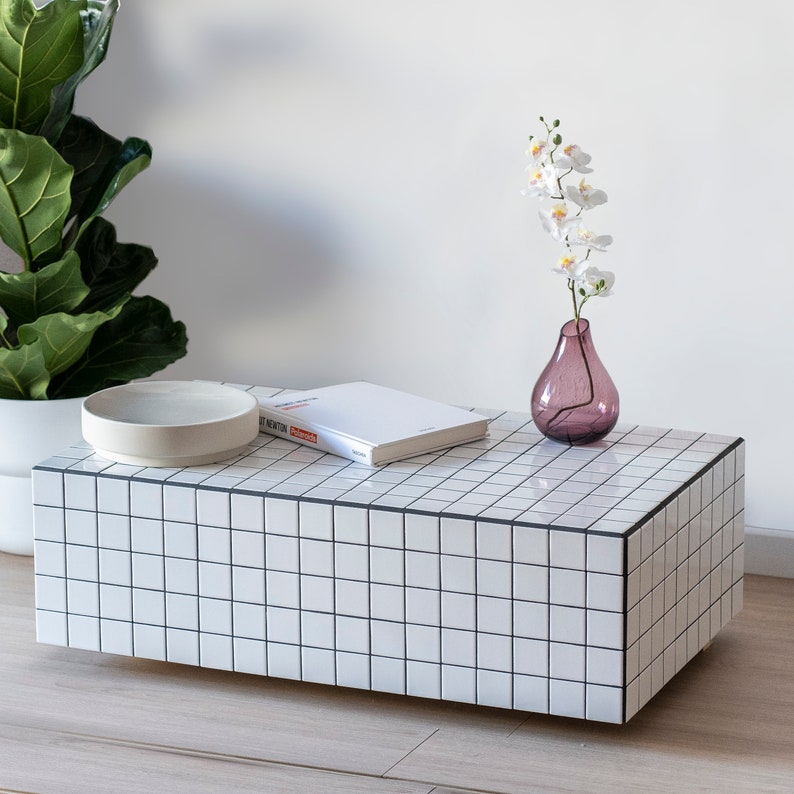 Tiled Coffee Table Home Tiled Decoration Hand Made Tile - Etsy