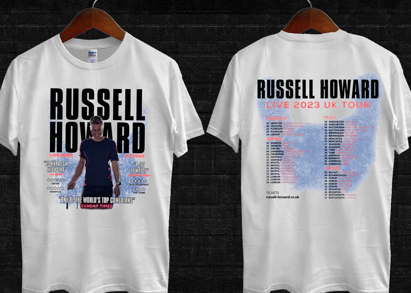 Russell Howard Live 2023 UK Tour T-Shirt, Russell Howard Tour Shirt ...
