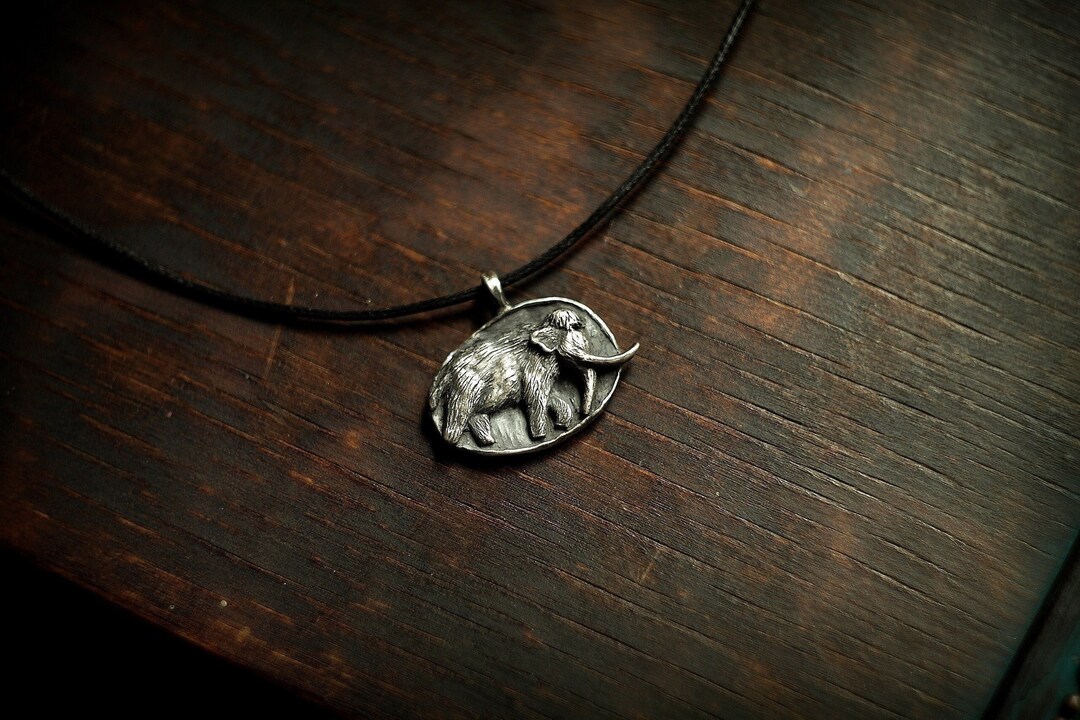 Mammoth Handmade Silver Pendant, Gift for Him, Boho Style, Animal ...