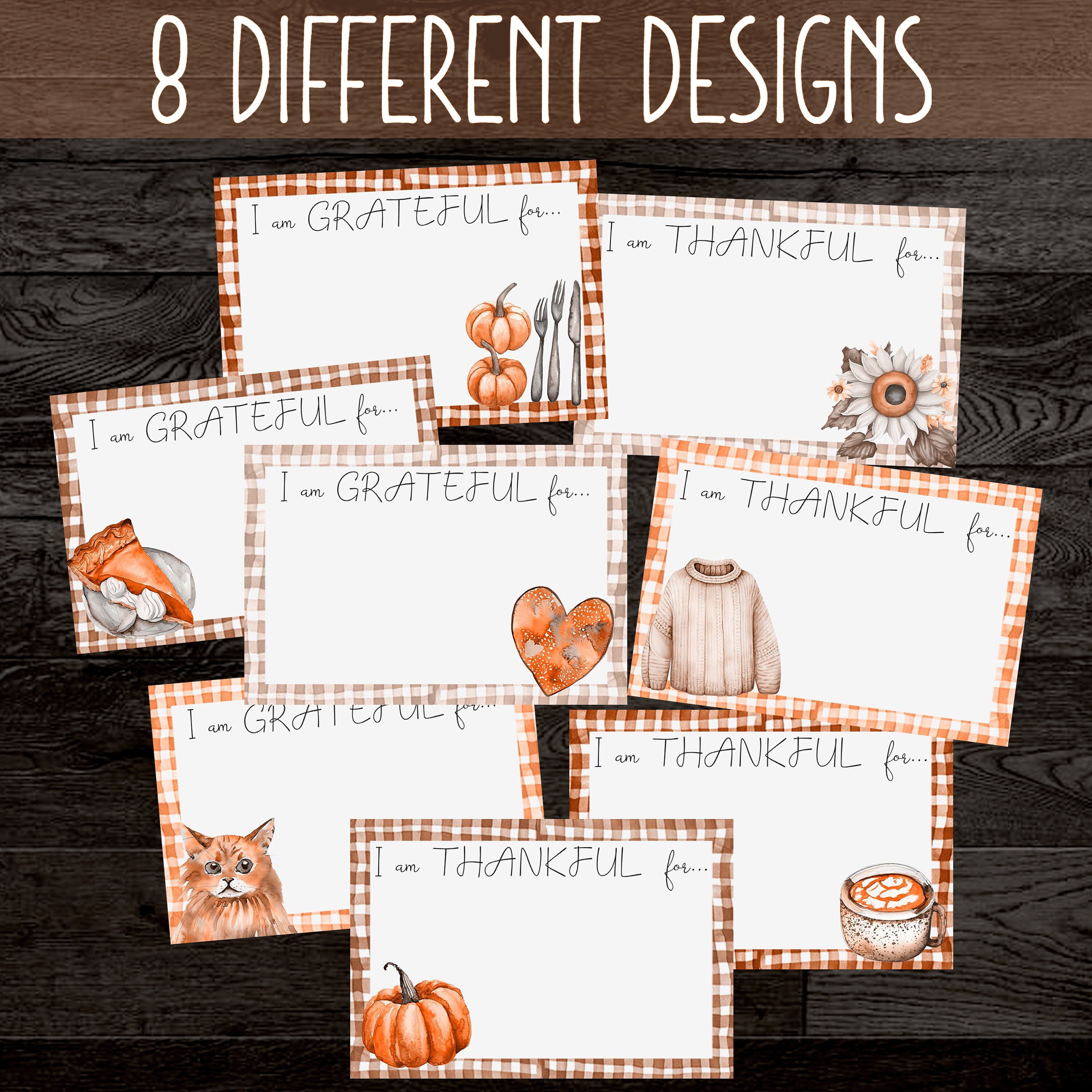 Thanksgiving Gratitude Cards | Thanksgiving Thankful for Cards ...