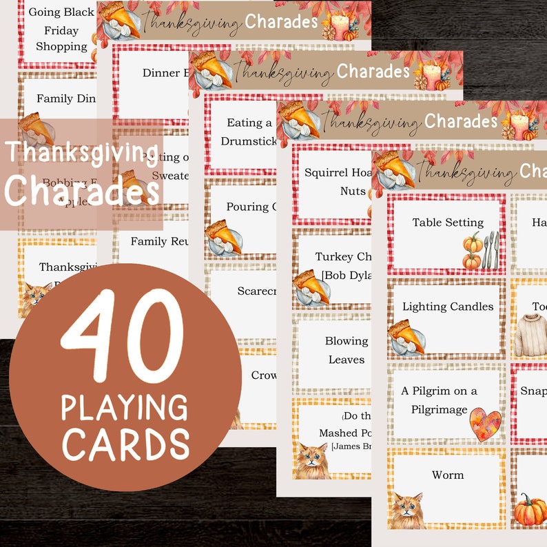 Thanksgiving 8 Games Bundle Thanksgiving Party Games Thanksgiving ...