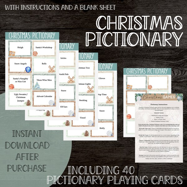 Christmas Pictionary - Etsy