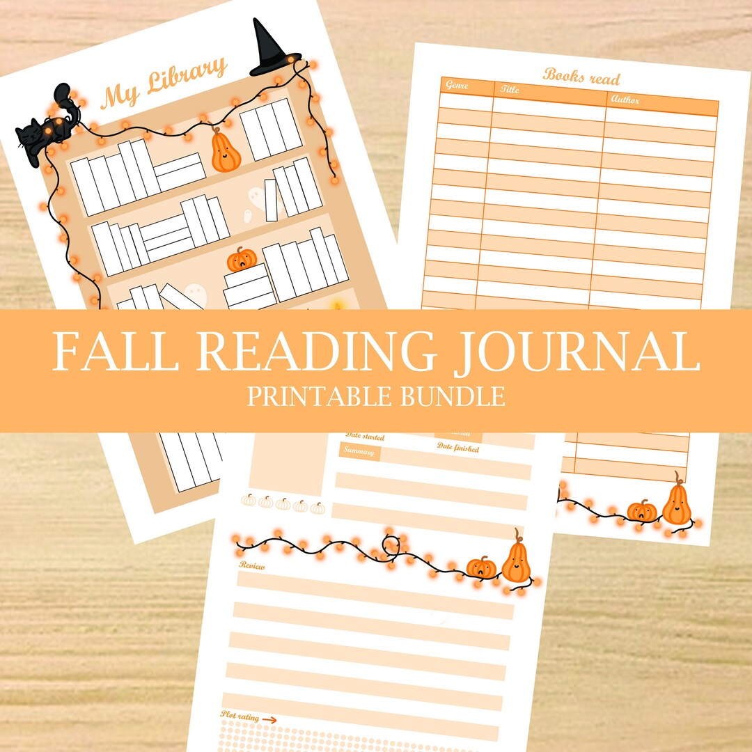 Printable Reading Journal, Reading Planner, Book Tracker, Book Planner ...