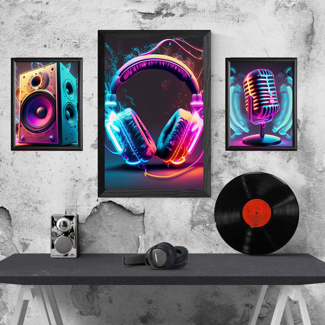 Lucid Beats, Wall Art, Digital Download, Prints, Wall Set, Decor, Music ...