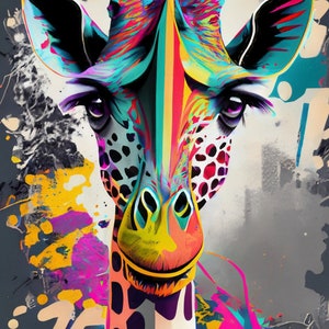 Animal Graffiti, Wall Art, Digital Download, Prints, Wall Set, Decor ...