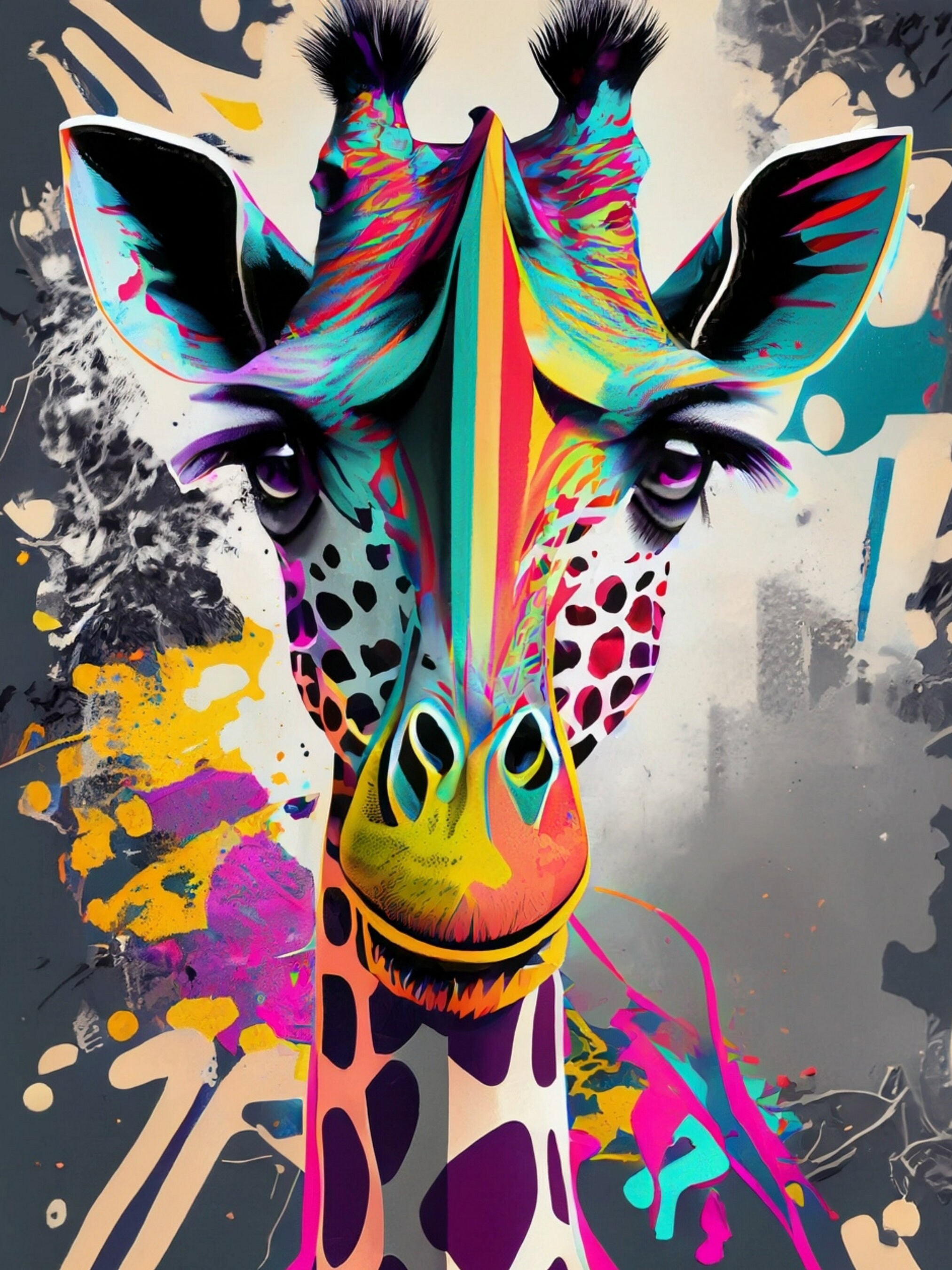 Animal Graffiti, Wall Art, Digital Download, Prints, Wall Set, Decor ...