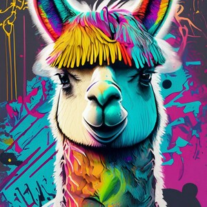 Animal Graffiti, Wall Art, Digital Download, Prints, Wall Set, Decor ...