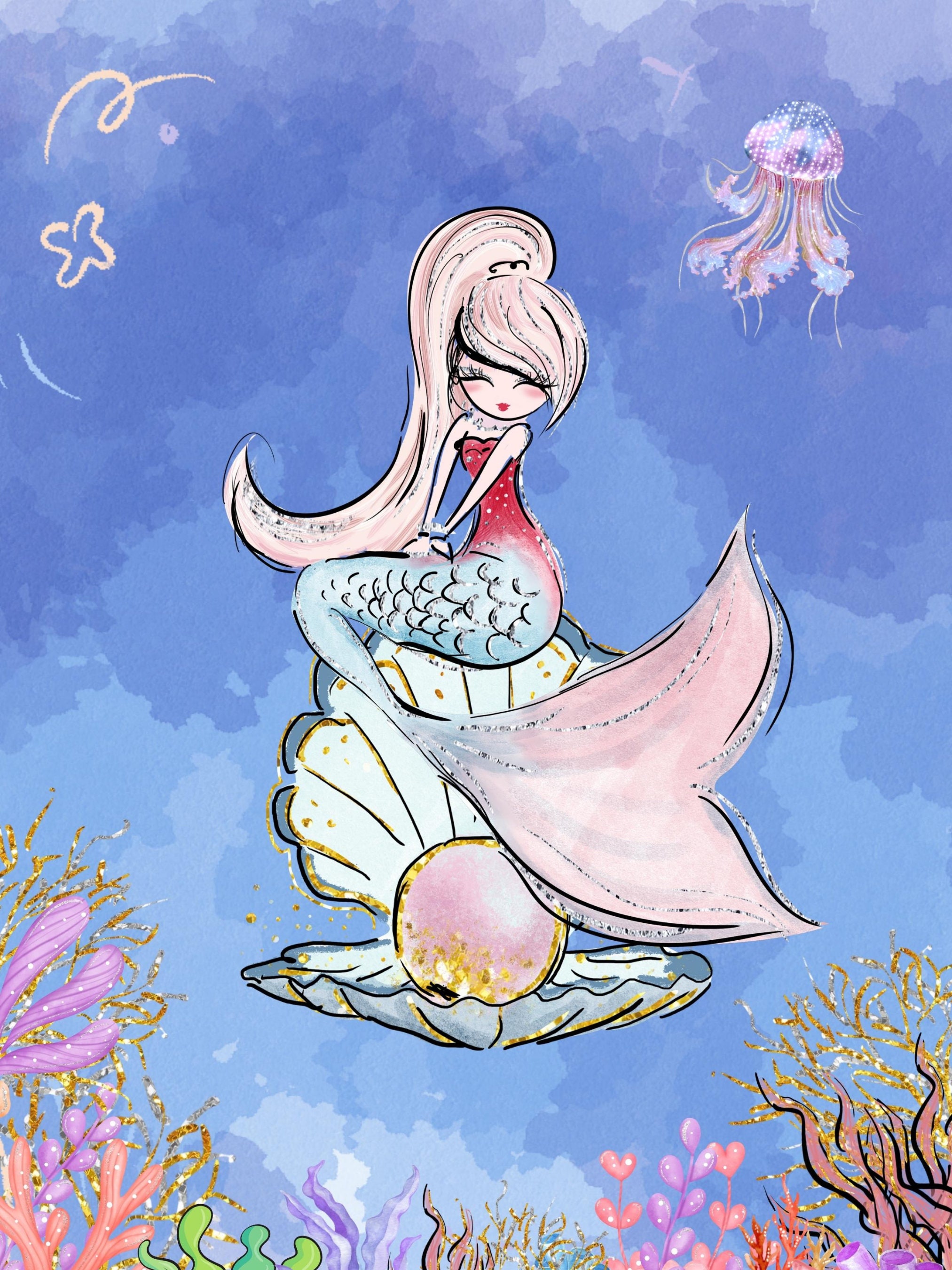 Mermaid Divas Wall Art Digital Download Prints Wall Set - Etsy