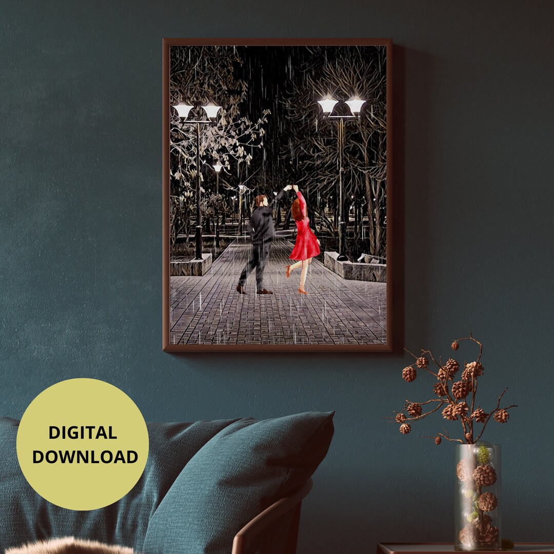 Dancing in the Rain, Wall Art, Digital Download, Prints, Wall Set ...