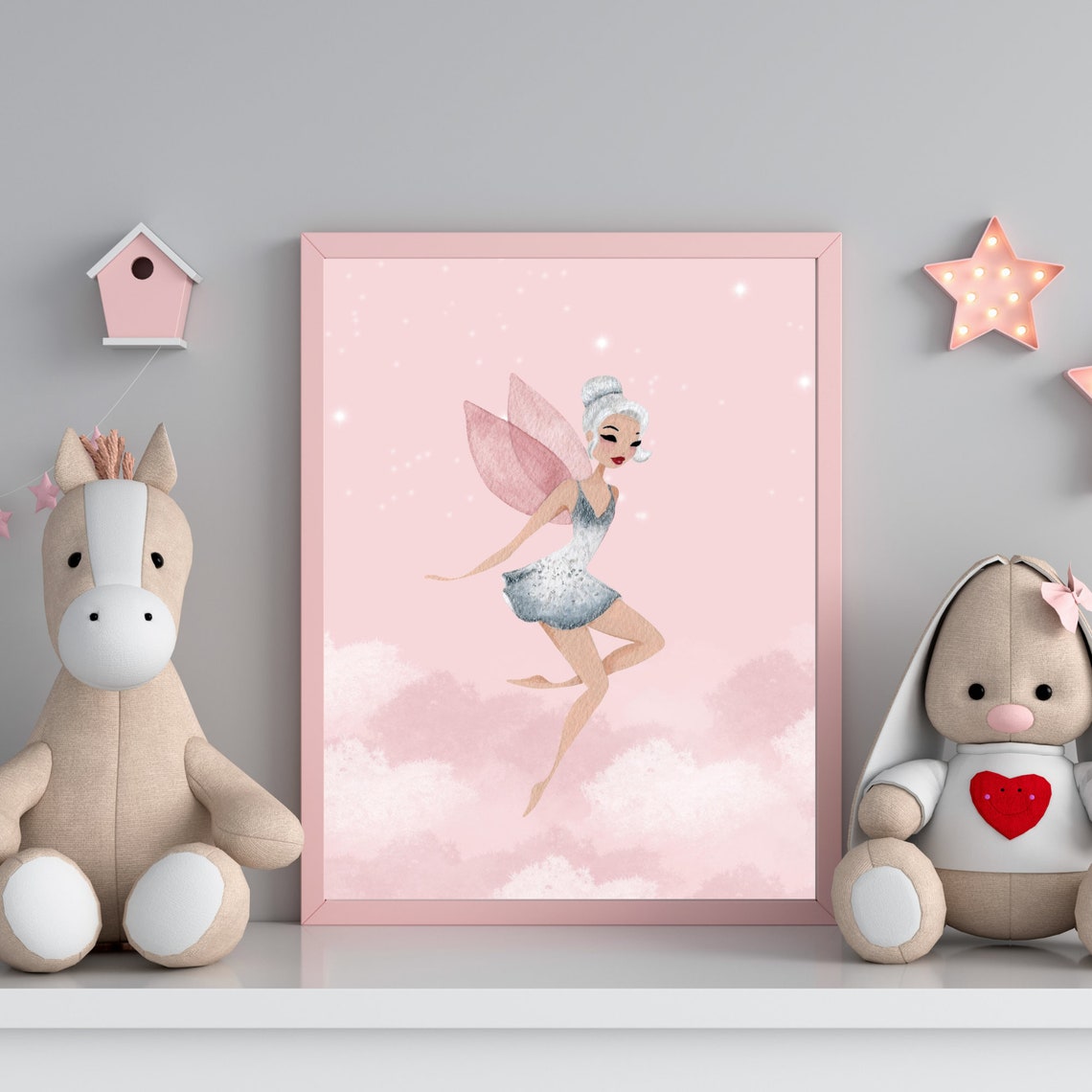 Cloud Fairies, Wall Art, Digital Download, Prints, Wall Set, Decor ...