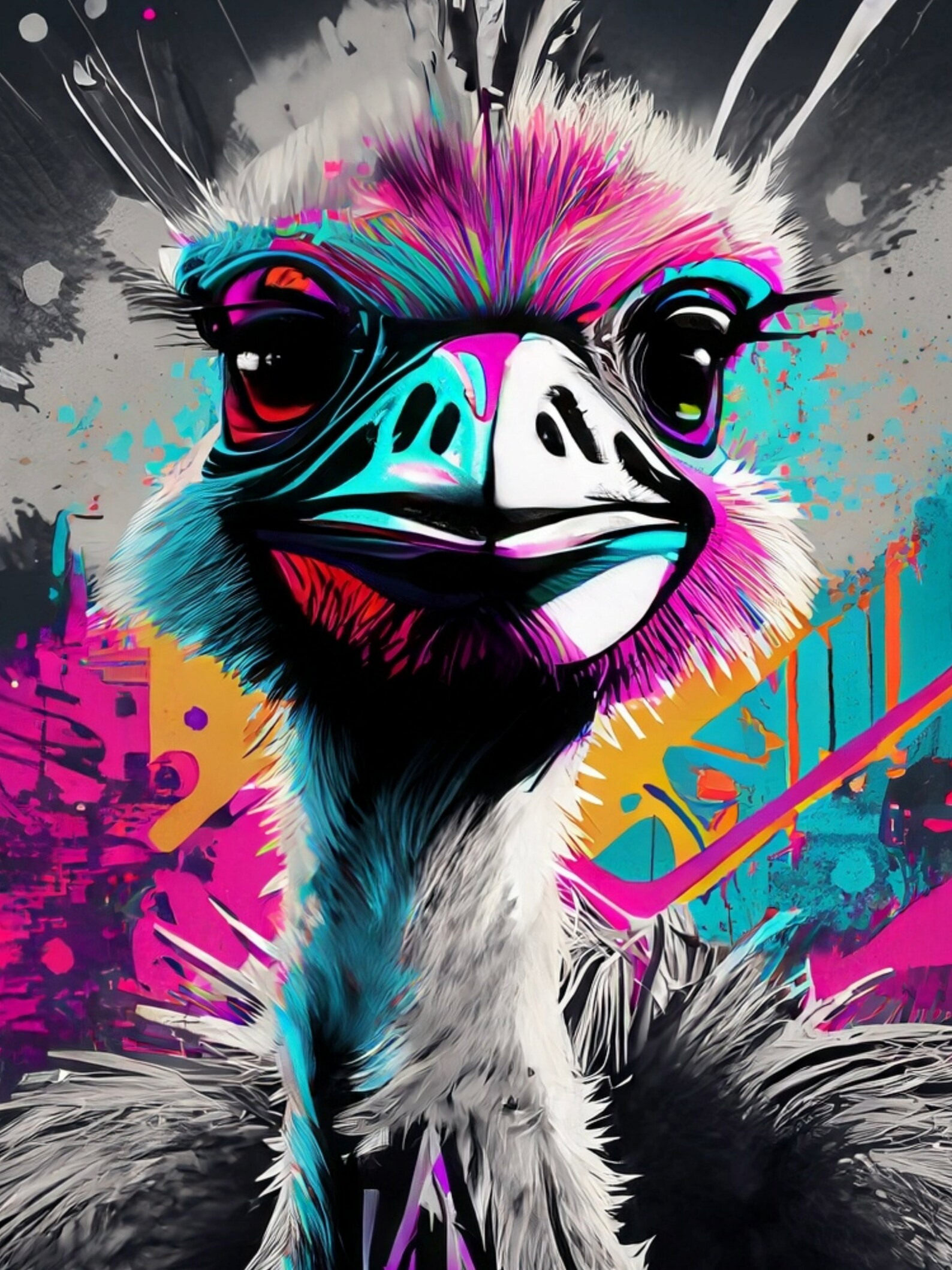 Animal Graffiti, Wall Art, Digital Download, Prints, Wall Set, Decor ...