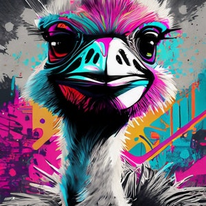Animal Graffiti, Wall Art, Digital Download, Prints, Wall Set, Decor ...