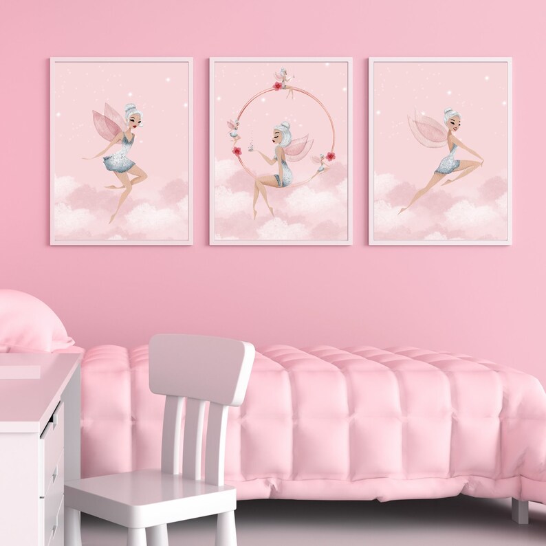 Cloud Fairies, Wall Art, Digital Download, Prints, Wall Set, Decor ...