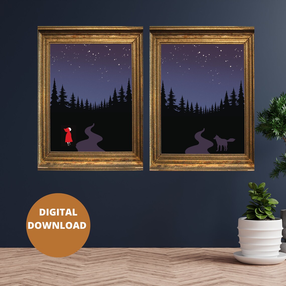 Deep Dark Woods Wall Art, Digital Download, Prints, Wall Set, Decor ...