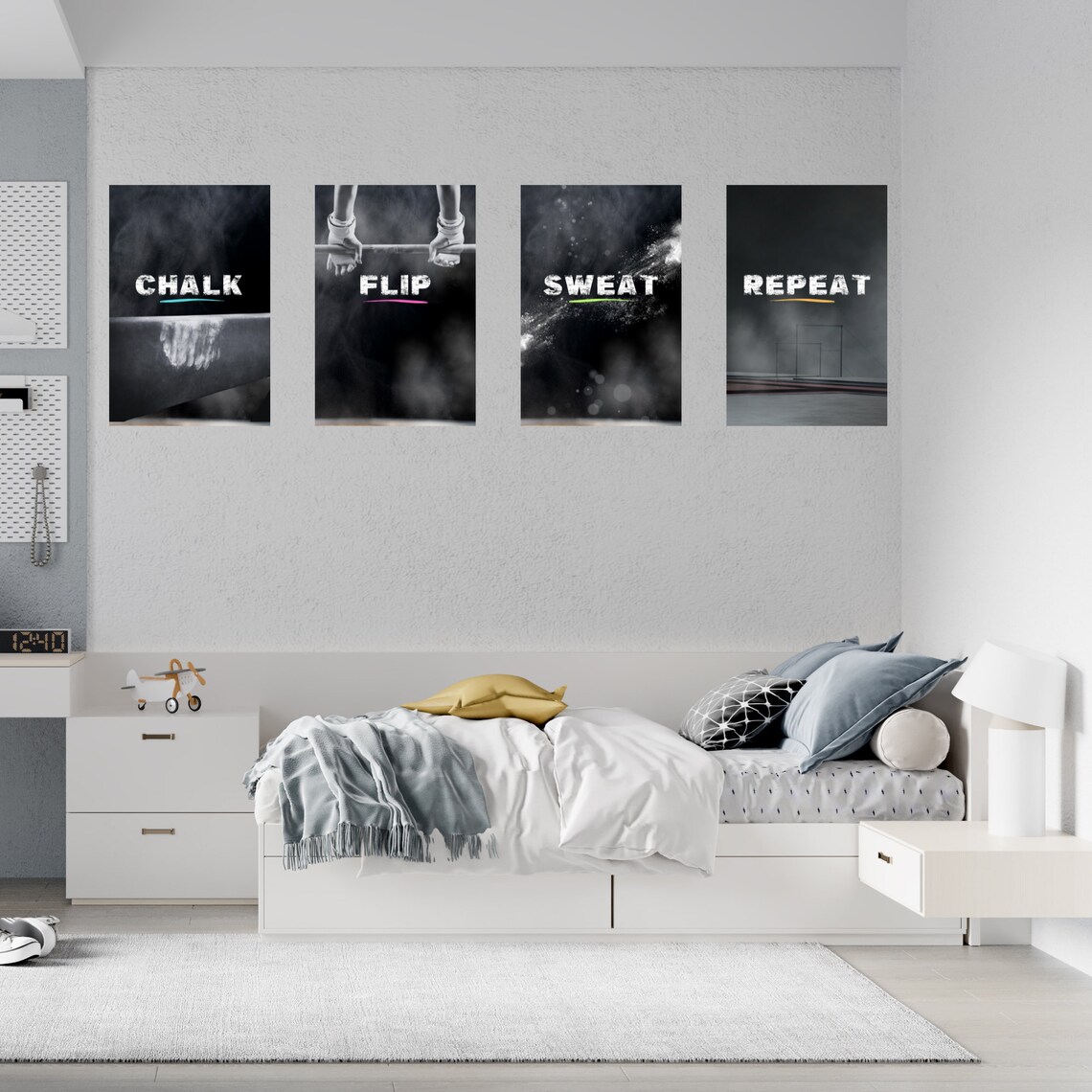 Great Gymnastics, Wall Art, Digital Download, Prints, Wall Set, Decor ...