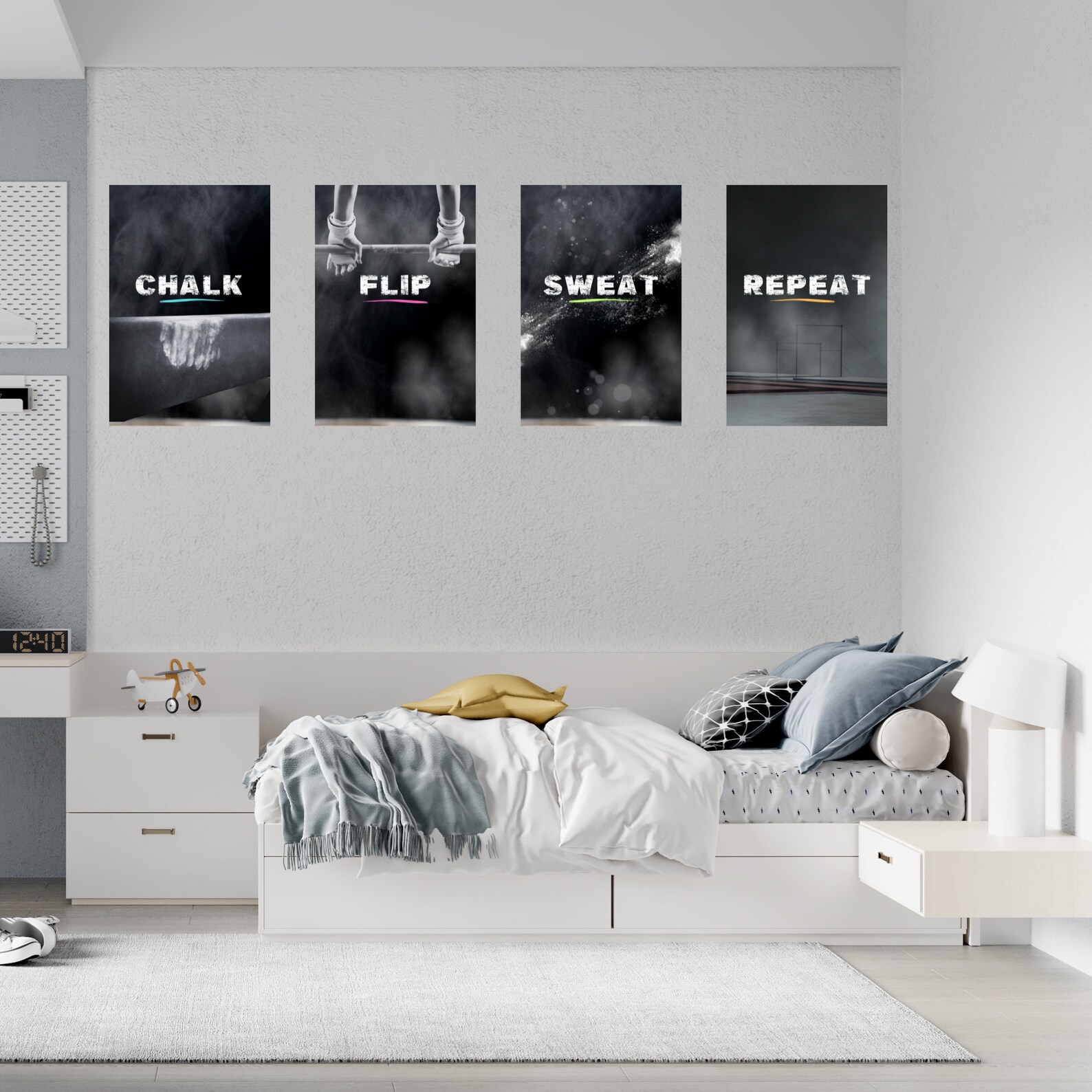 Great Gymnastics, Wall Art, Digital Download, Prints, Wall Set, Decor ...