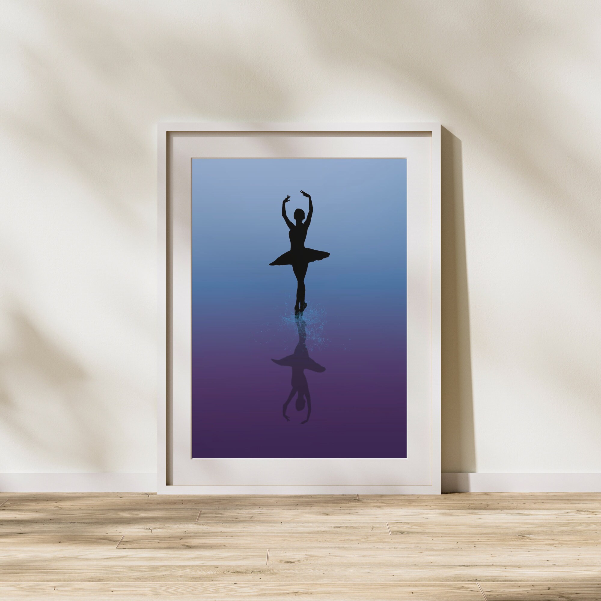 Ballerina Silhouettes, Wall Art, Digital Download, Prints, Wall Set ...