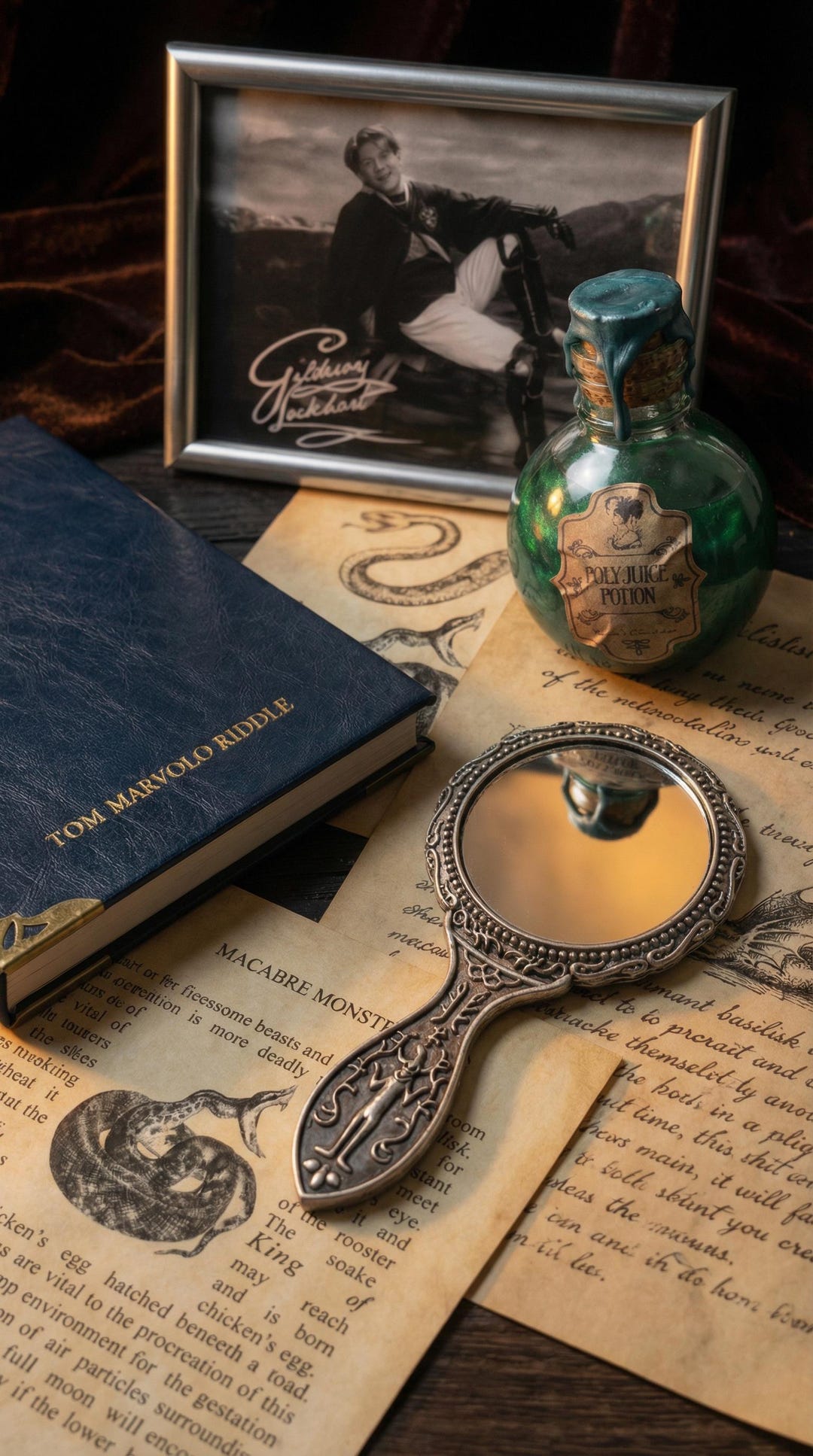 PACK Chamber of Secrets Harry Potter | Hermione's Mirror, Basilisk Info ...