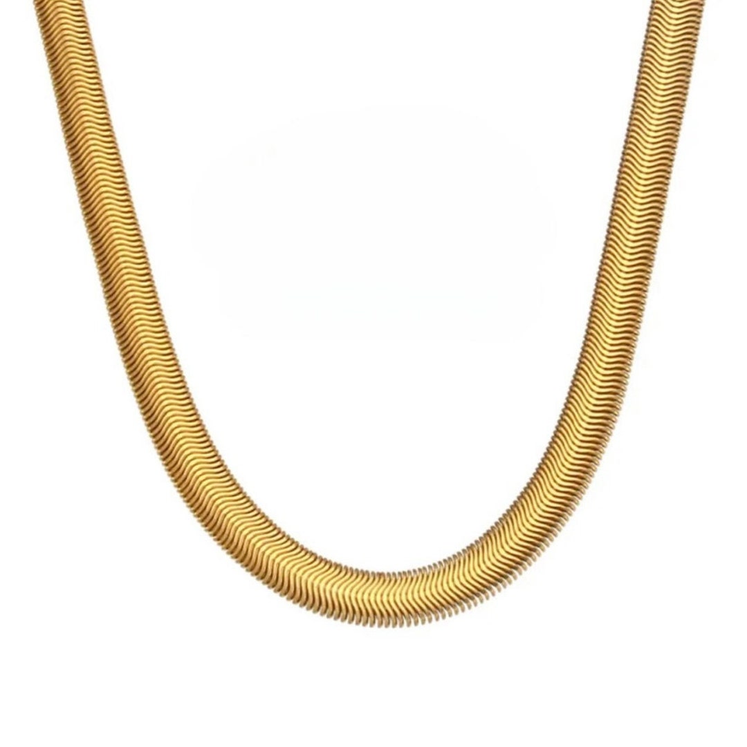 5mm Width Thick Snake Chain Necklace in 18k Gold Plated - Etsy