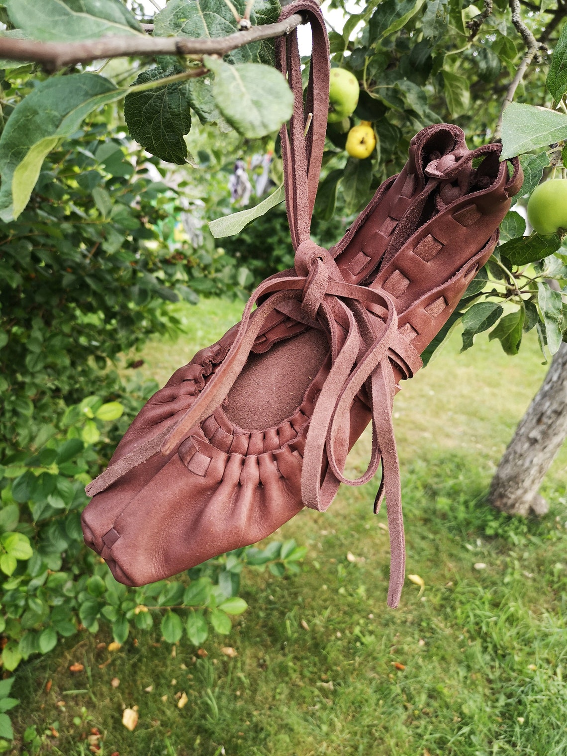 Dark Brown Renaissance Shoes Medieval Leather Pastalas - Etsy