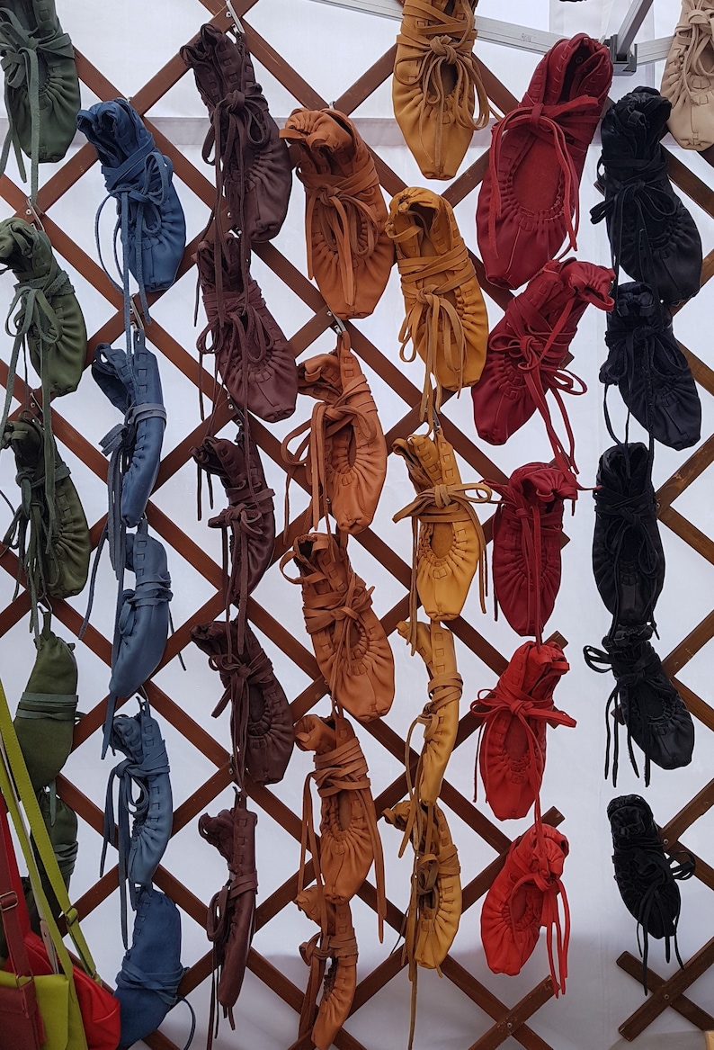 Medieval Shoes Arheologic Shoes Pastals Leather Handicraft - Etsy