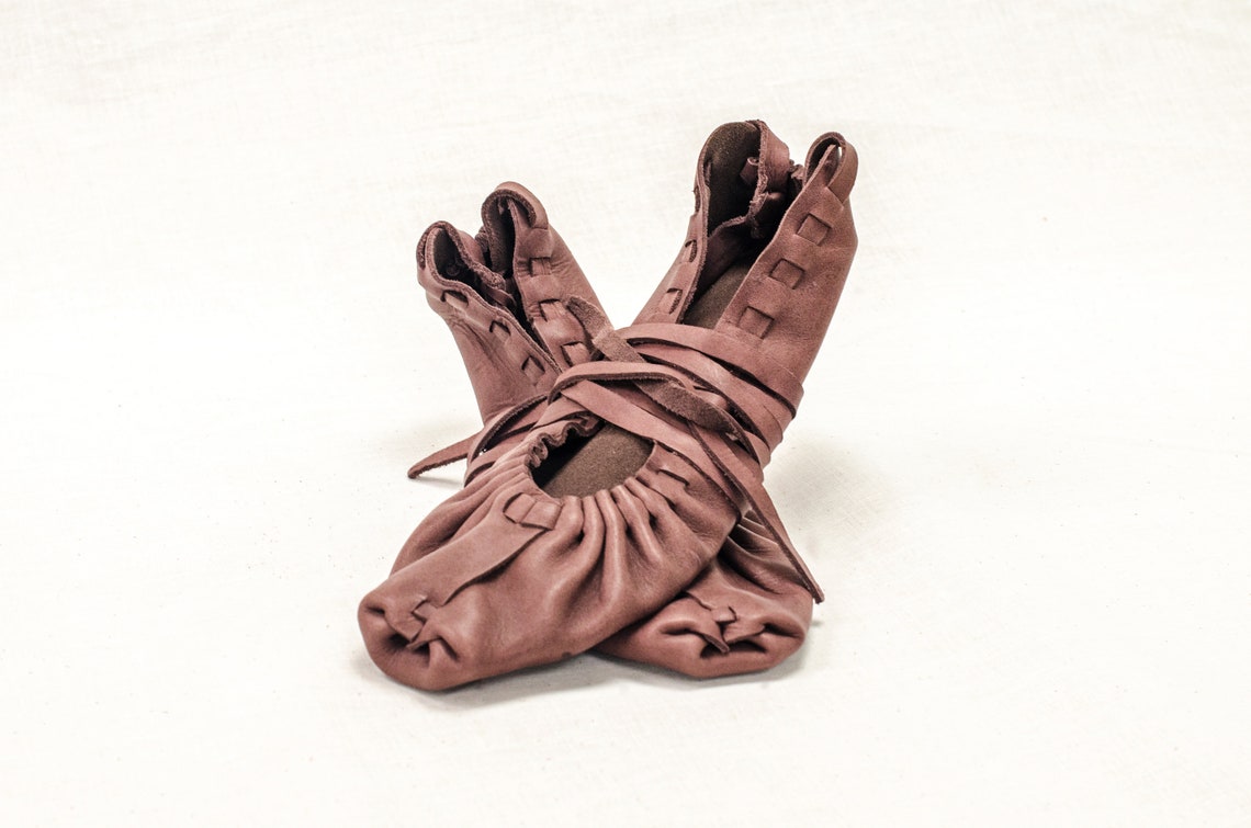 Dark Brown Renaissance Shoes Medieval Leather Pastalas - Etsy