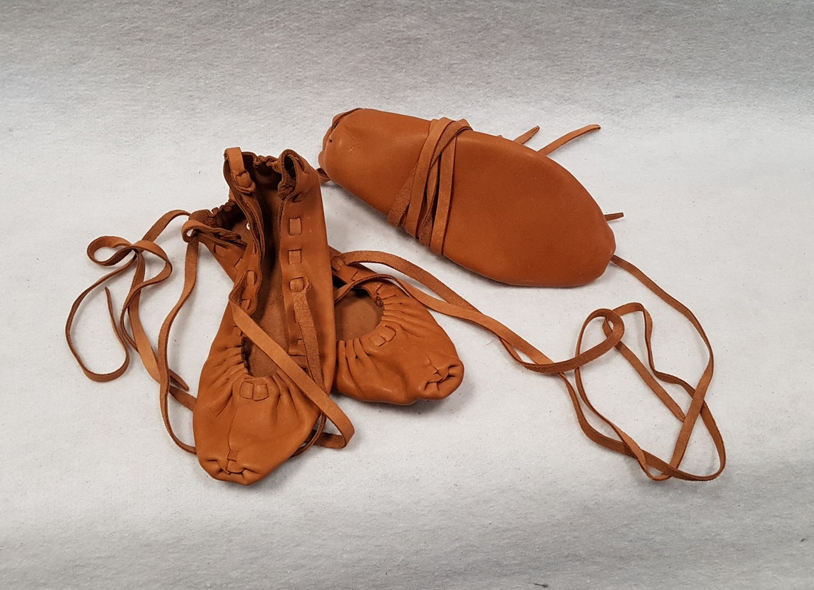 Viking Shoes Medieval Leather Slippers Turnshoes Handmade - Etsy