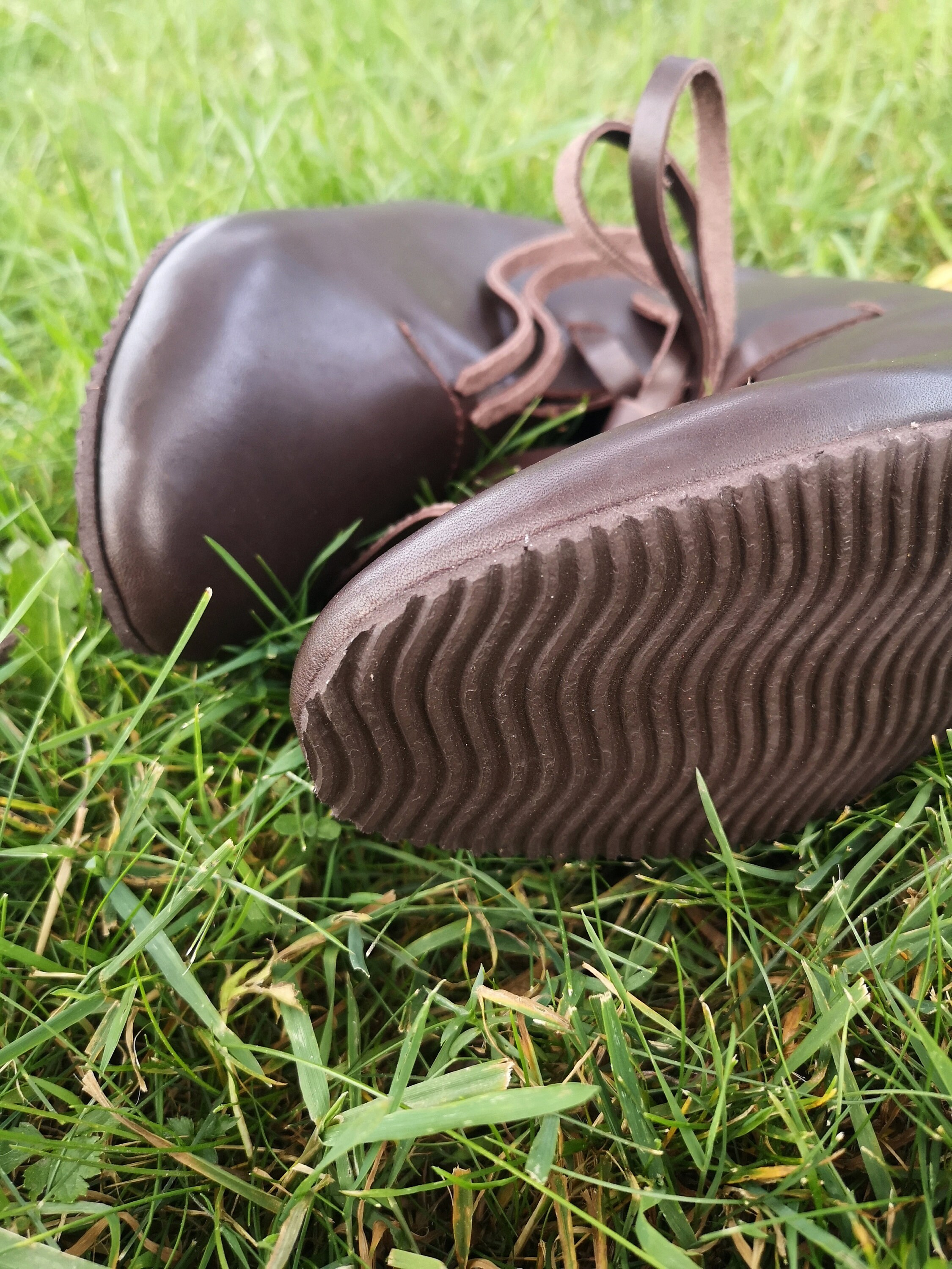 Medieval Natural Leather Dark Brown Handmade Historical Shoes, Unisex ...