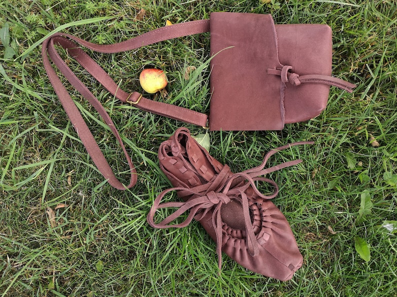 Dark Brown Renaissance Shoes Medieval Leather Pastalas - Etsy