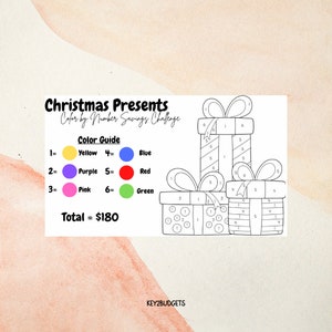 Christmas Color by Number Savings Challenge | Holiday Savings Challenge ...