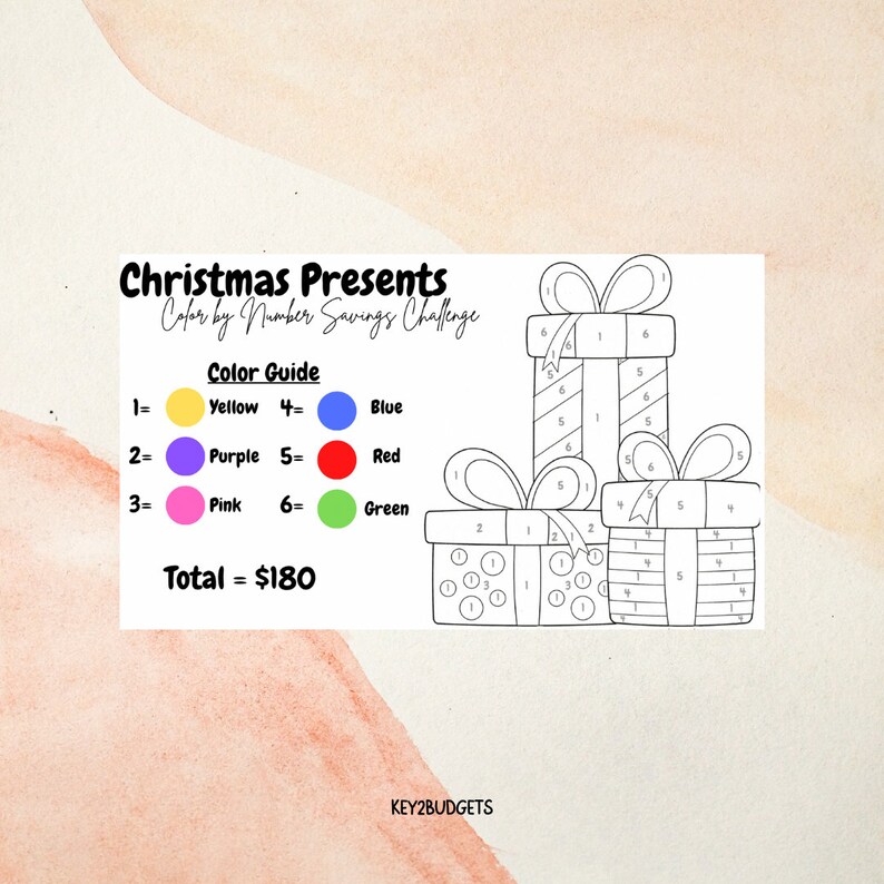 Christmas Color by Number Savings Challenge | Holiday Savings Challenge ...