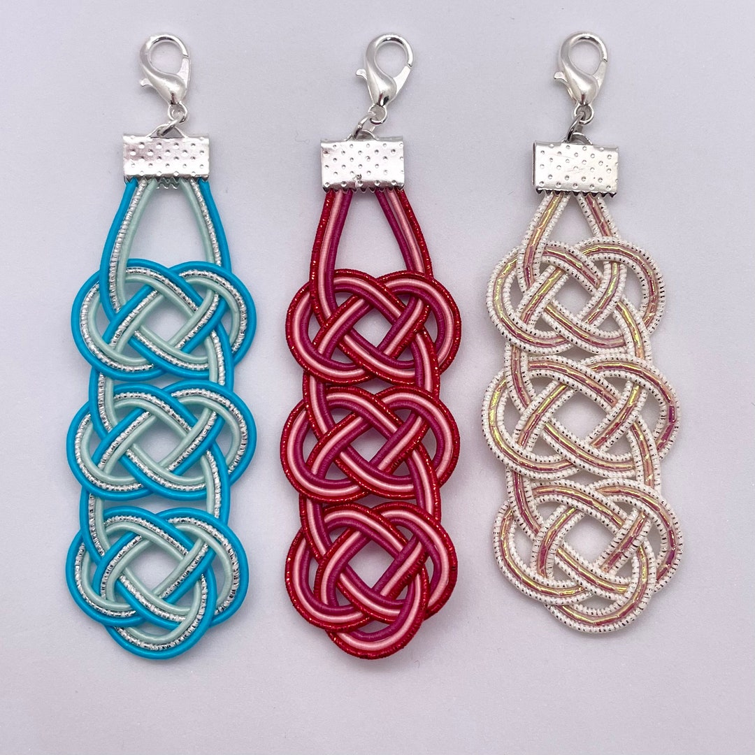 Japanese Mizuhiki Charm, Awaji Knot - Etsy