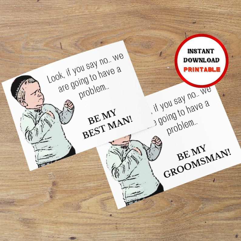 Hasbulla Proposal Card, Hasbulla Card, Best Man Proposal, Groomsmen ...