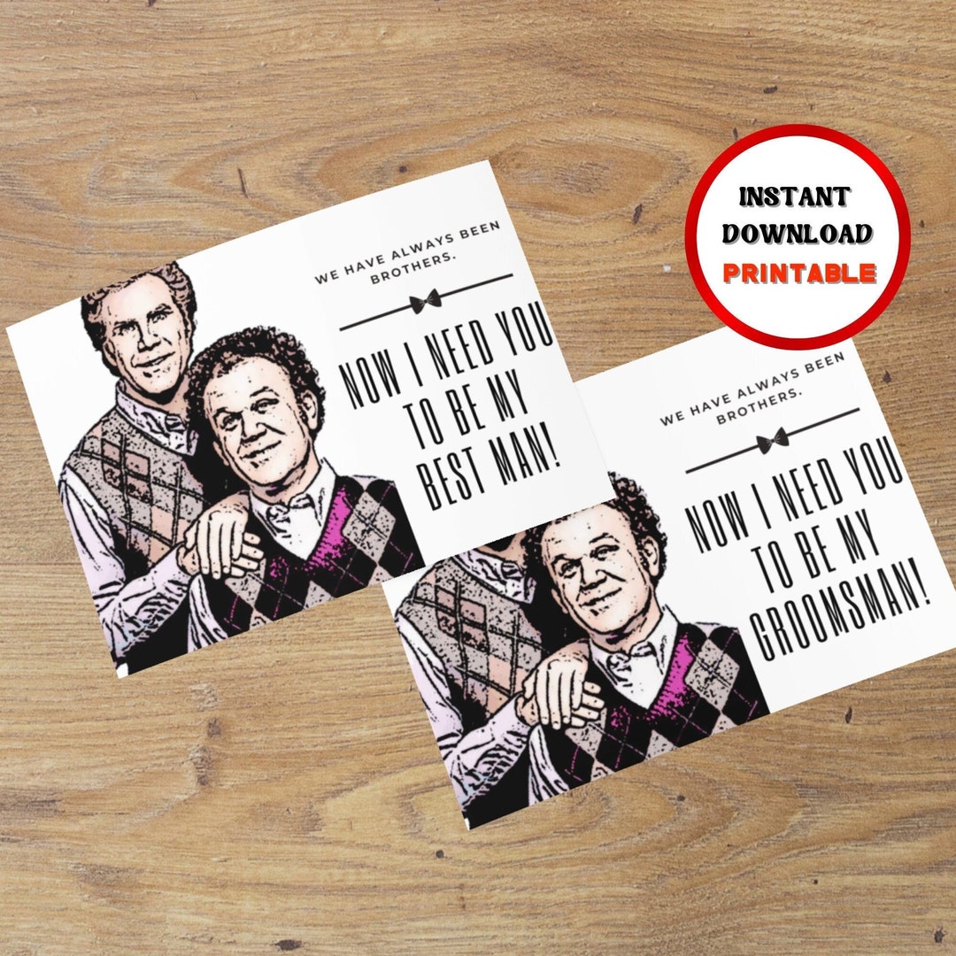 Step Brothers Card, Best Man Proposal Card, Funny Best Man Card ...