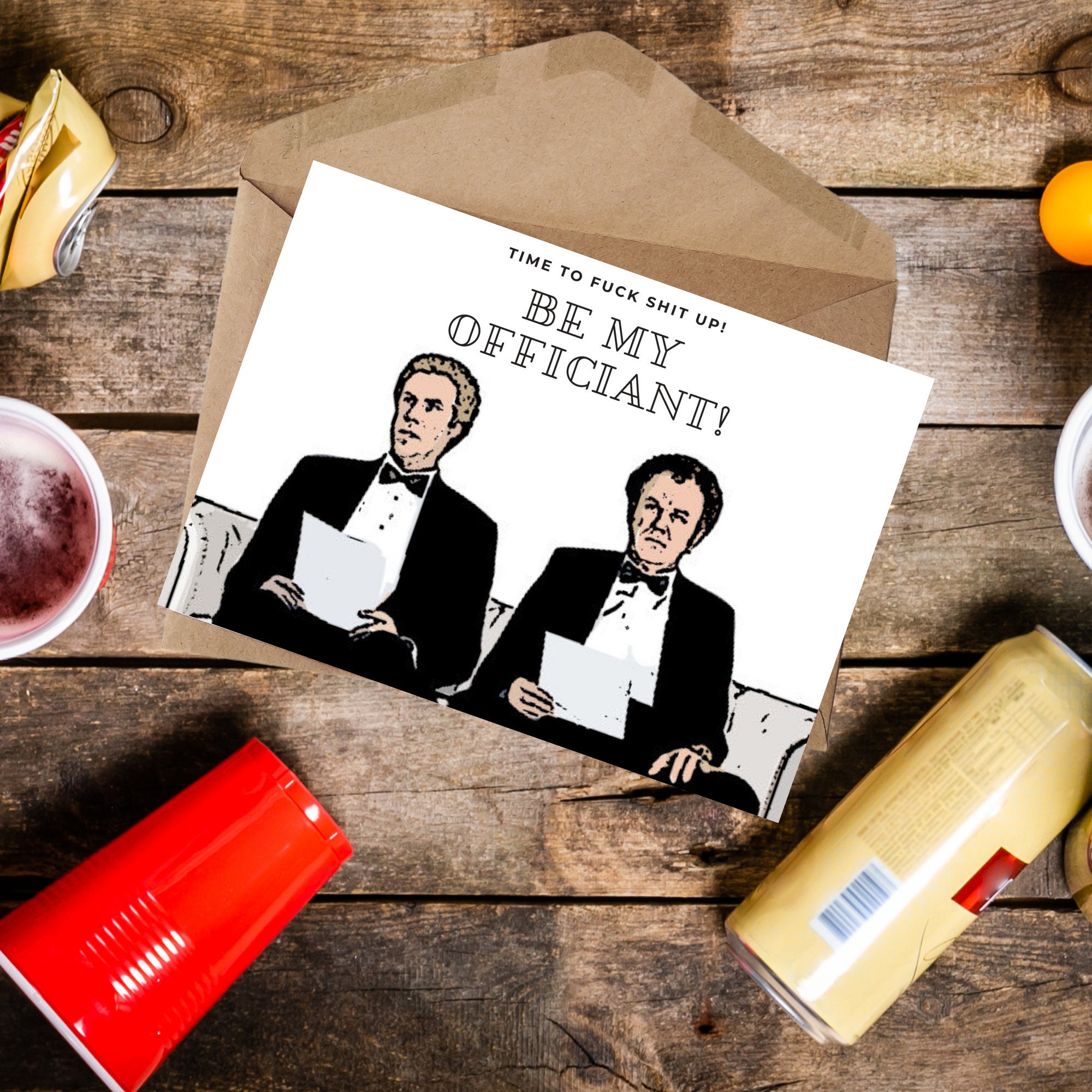 Officiant Proposal, Funny Proposal Card, Step Brothers Card, Officiant ...